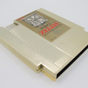 Vintage Zelda Nintendo Game Gold Cartridge in Box Original Complete NES ...
