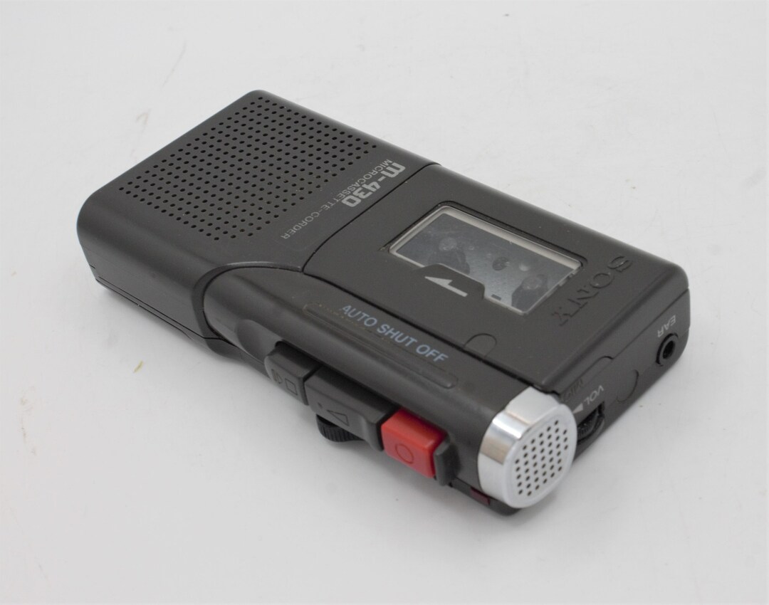 Vintage Sony Microcassette-corder Mini Cassette Tape Audio Recorder ...