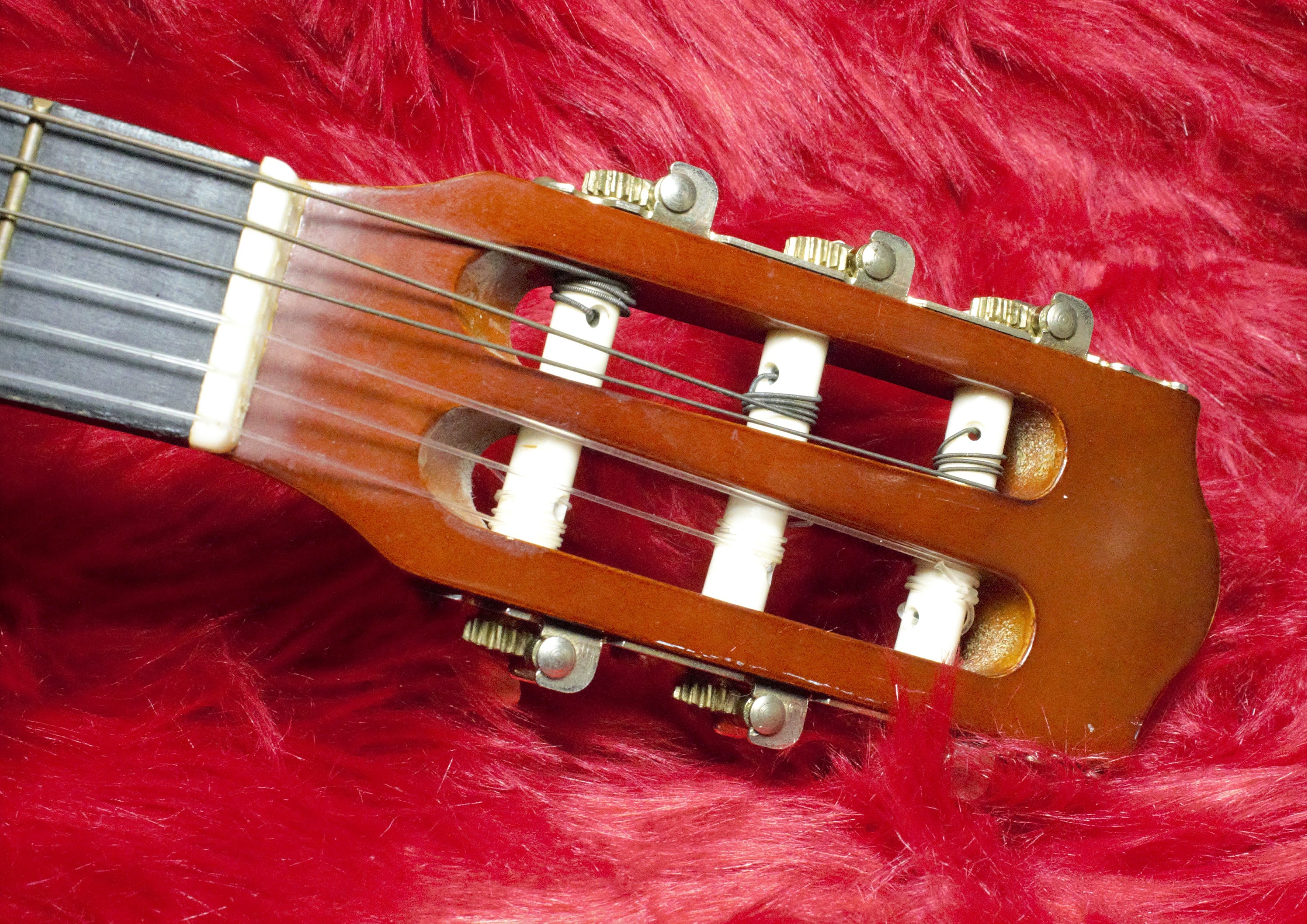 Vintage Acoustic Mini Guitar Bestler Light Dark Wood Pine Brass ...