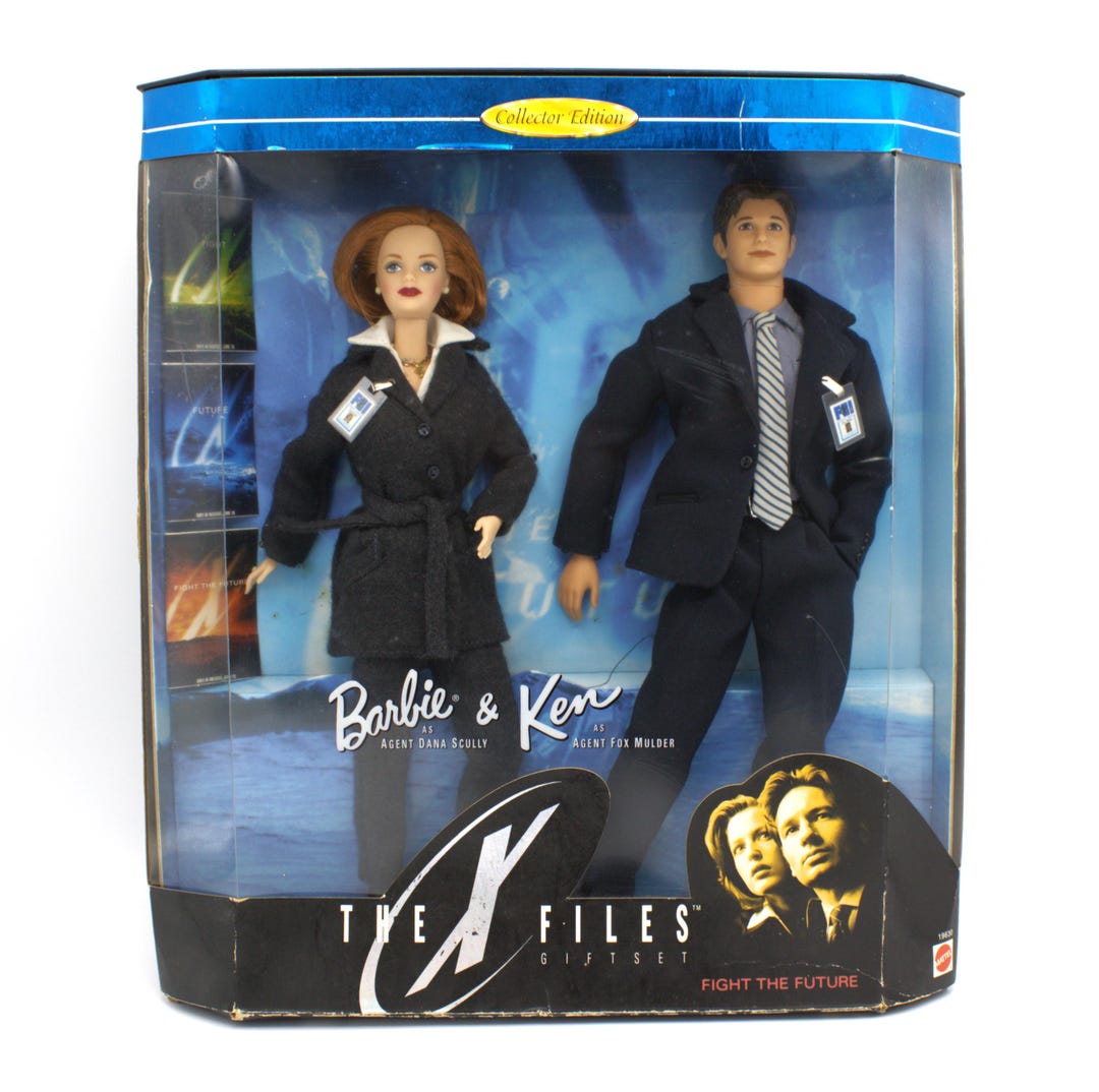Vintage X-files FBI Agents Scully Mulder Barbie & Ken Dolls 90s Sci-fi ...