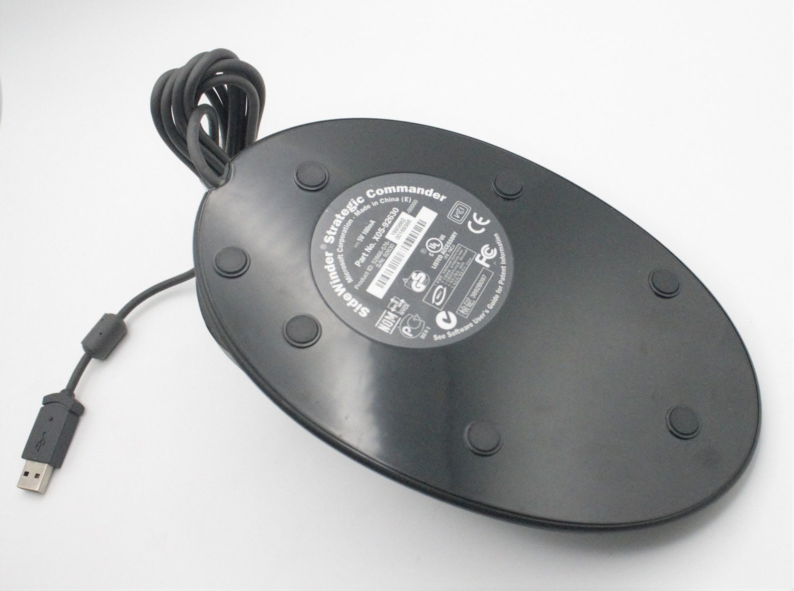Vintage PC Mouse Microsoft Sidewinder Strategic Commander Swivel Palm ...