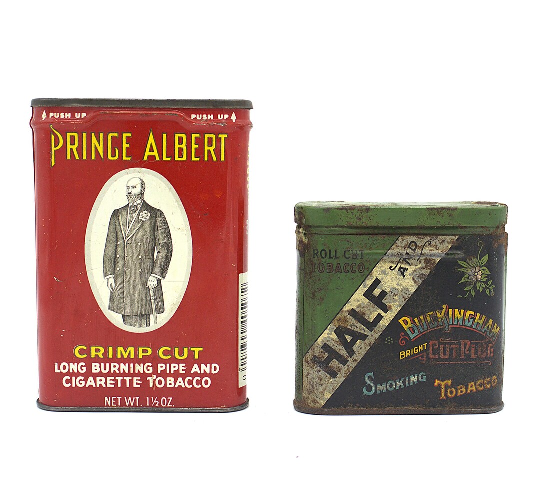 Vintage Prince Albert and Buckingham Tobacco Cans Bright Red and Green ...