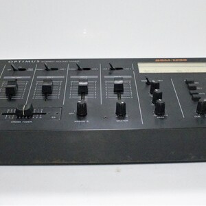 Vintage Stereo Sound Mixer Optimus Sound Board Mic 3 Channel Microphone ...