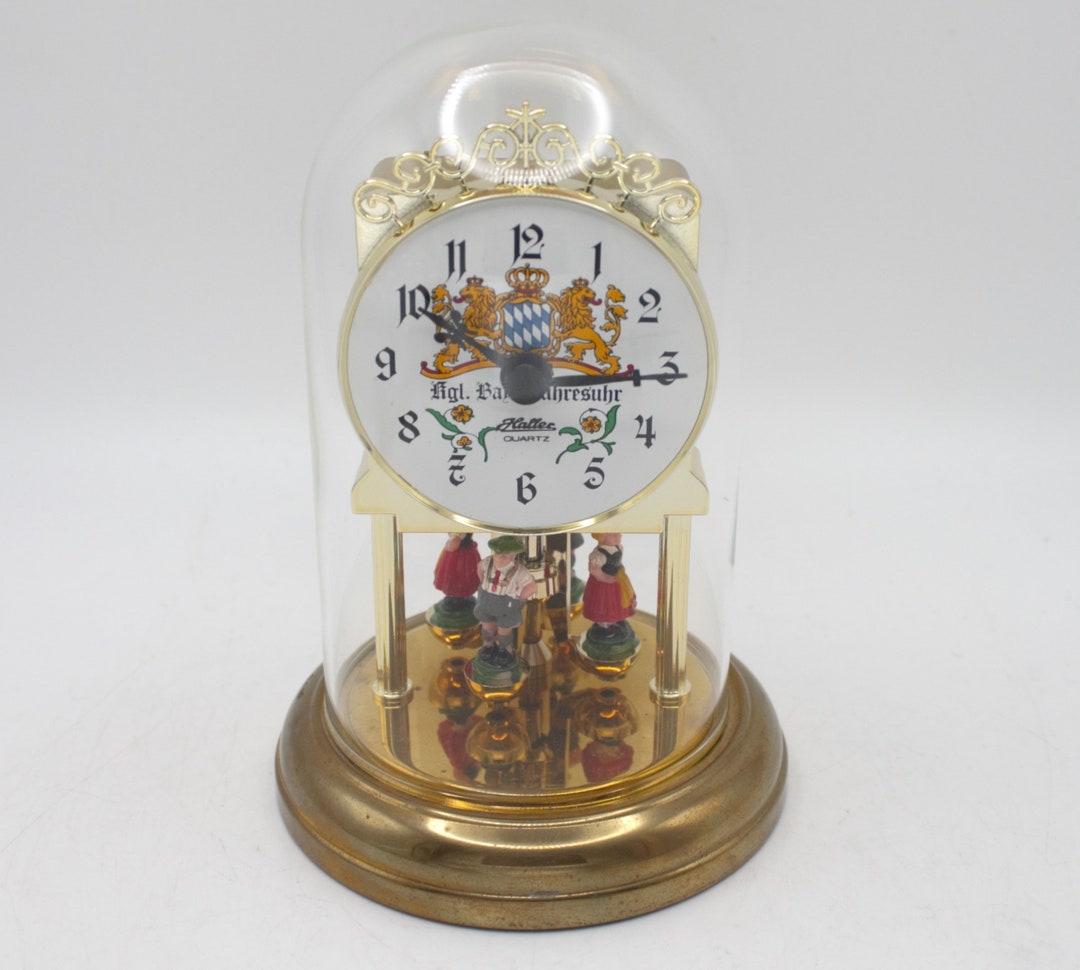 Vintage German Spinning Pendulum Dome Clock Octoberfest Style Animated ...