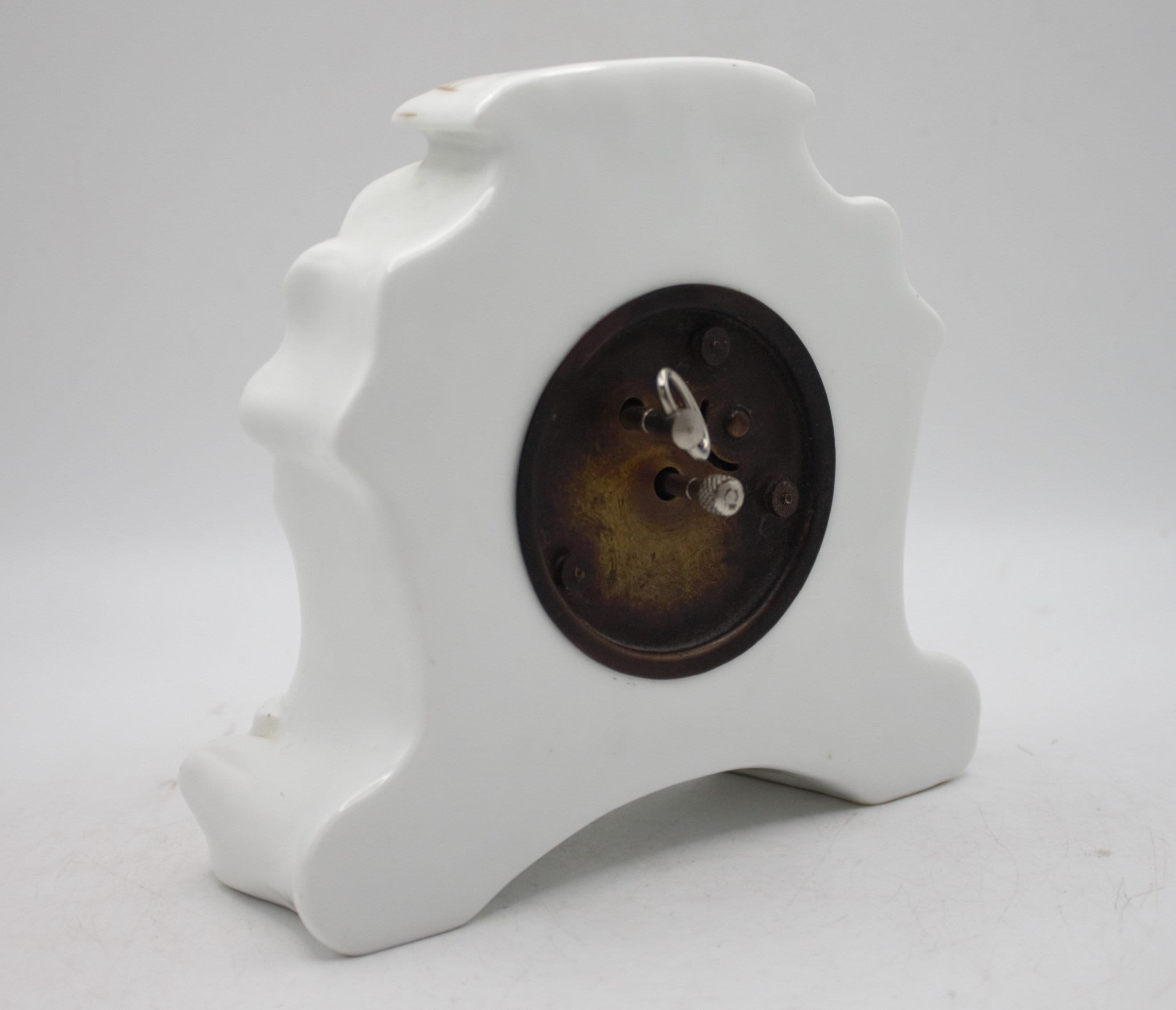 Vintage Ceramic Mantle Clock Fine Porcelain Pink Floral - Etsy