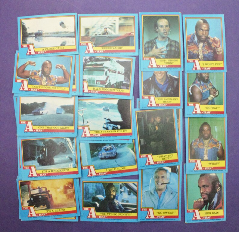 Vintage 1983 A-team Collector Trading Cards 1980s Action TV - Etsy