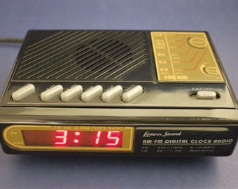 Red Led Radio Clock - Etsy