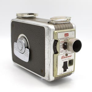 Vintage 1950s Kodak Brownie 8 MM Movie Camera II Mechanical Drive Spool Roll Film Mid-century ...