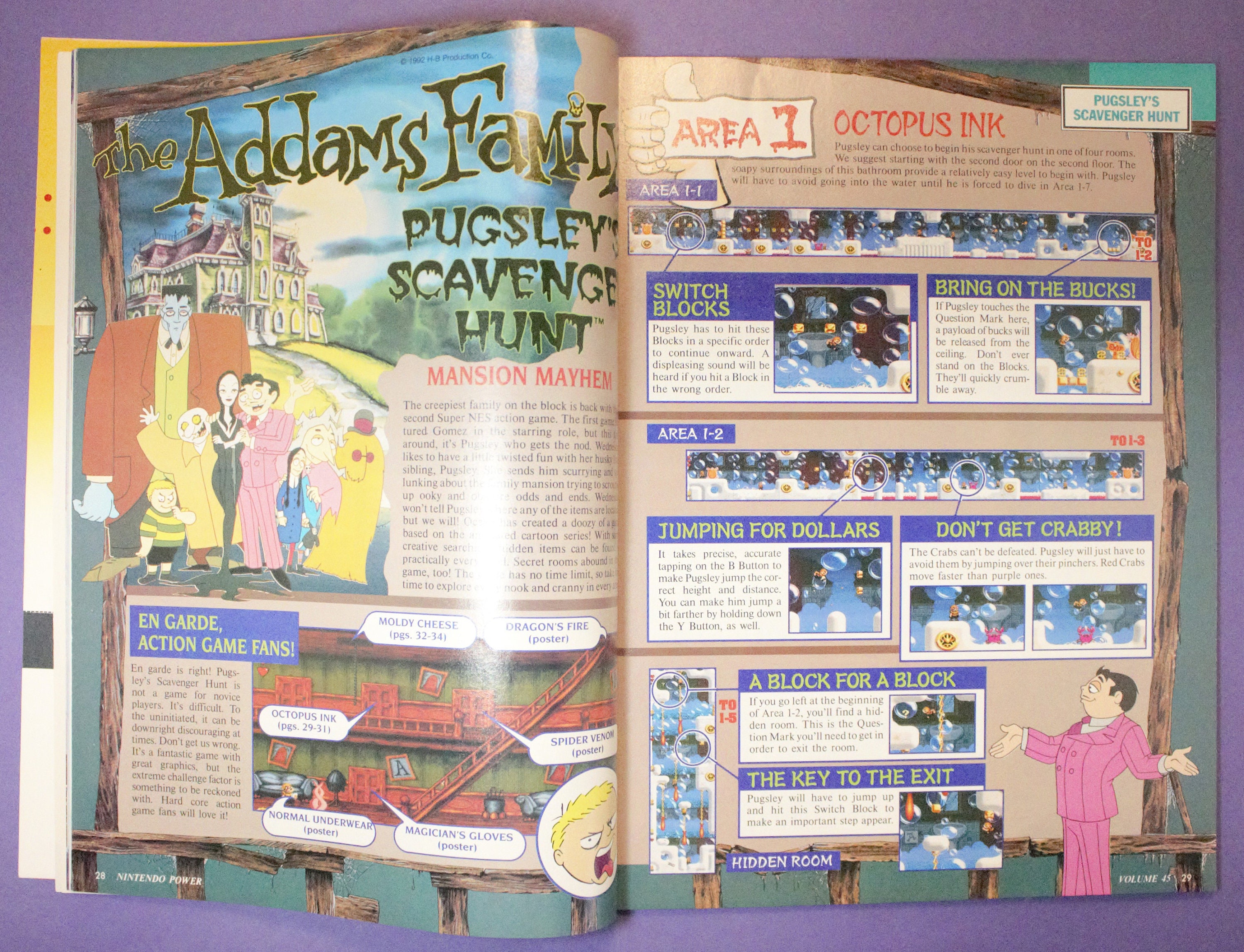 Nintendo Power 1993 Issue Pugsley's Scavenger Hunt Wing - Etsy