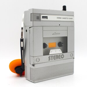 Vintage 1980s Personal Stereo Cassette Tape Player Silver Metallic ...