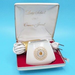 Vintage Ladies Razor Lady Schick Crown Jewel Electric Shaver in Satin ...