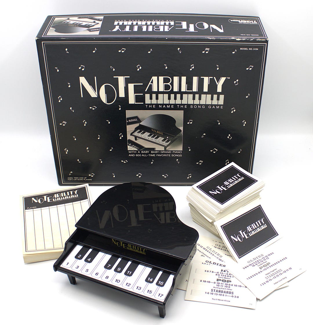 Vintage 1990 Note Ability Game Name That Song Card Boardgame Playable ...