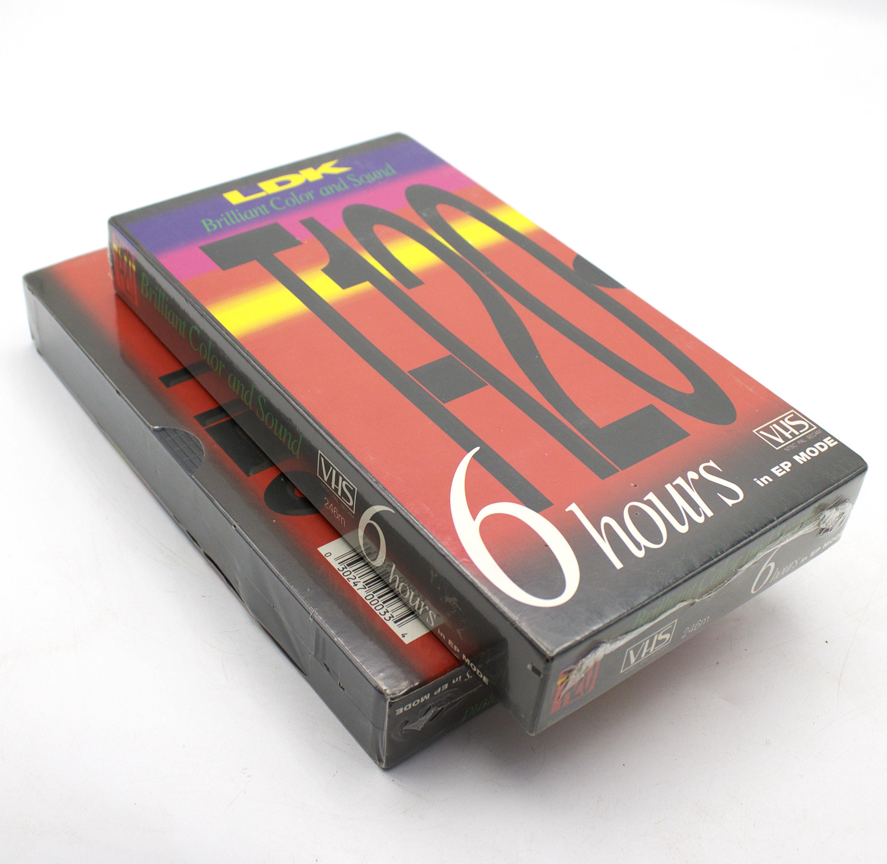 Vintage 1980s VHS Video Cassette Tapes Blank Cartridge VCR Recording 6 ...