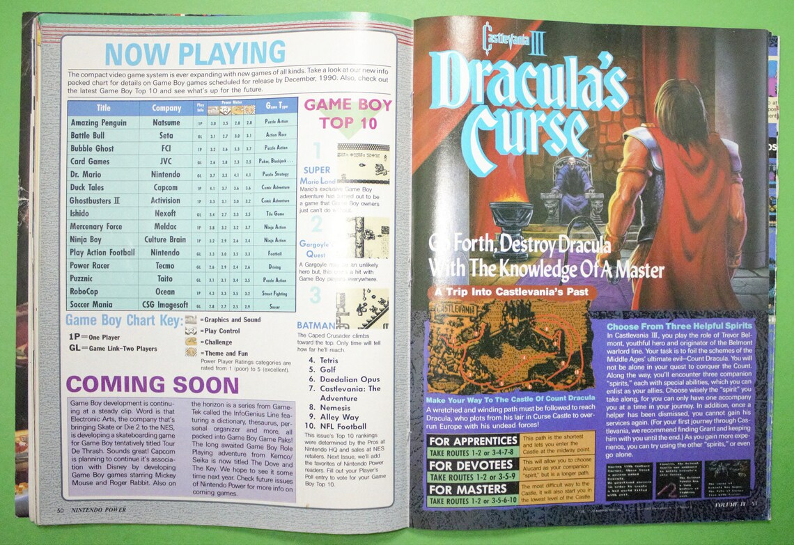 Nintendo Power 1990 Issue Dr. Mario Castlevania III Solar - Etsy