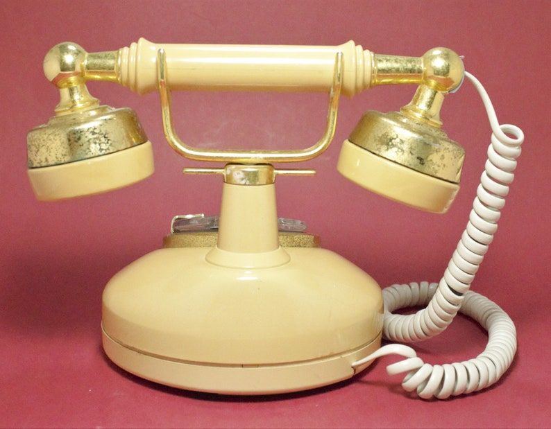 Vintage Telephone Western Electric French Rotary Phone Beige - Etsy