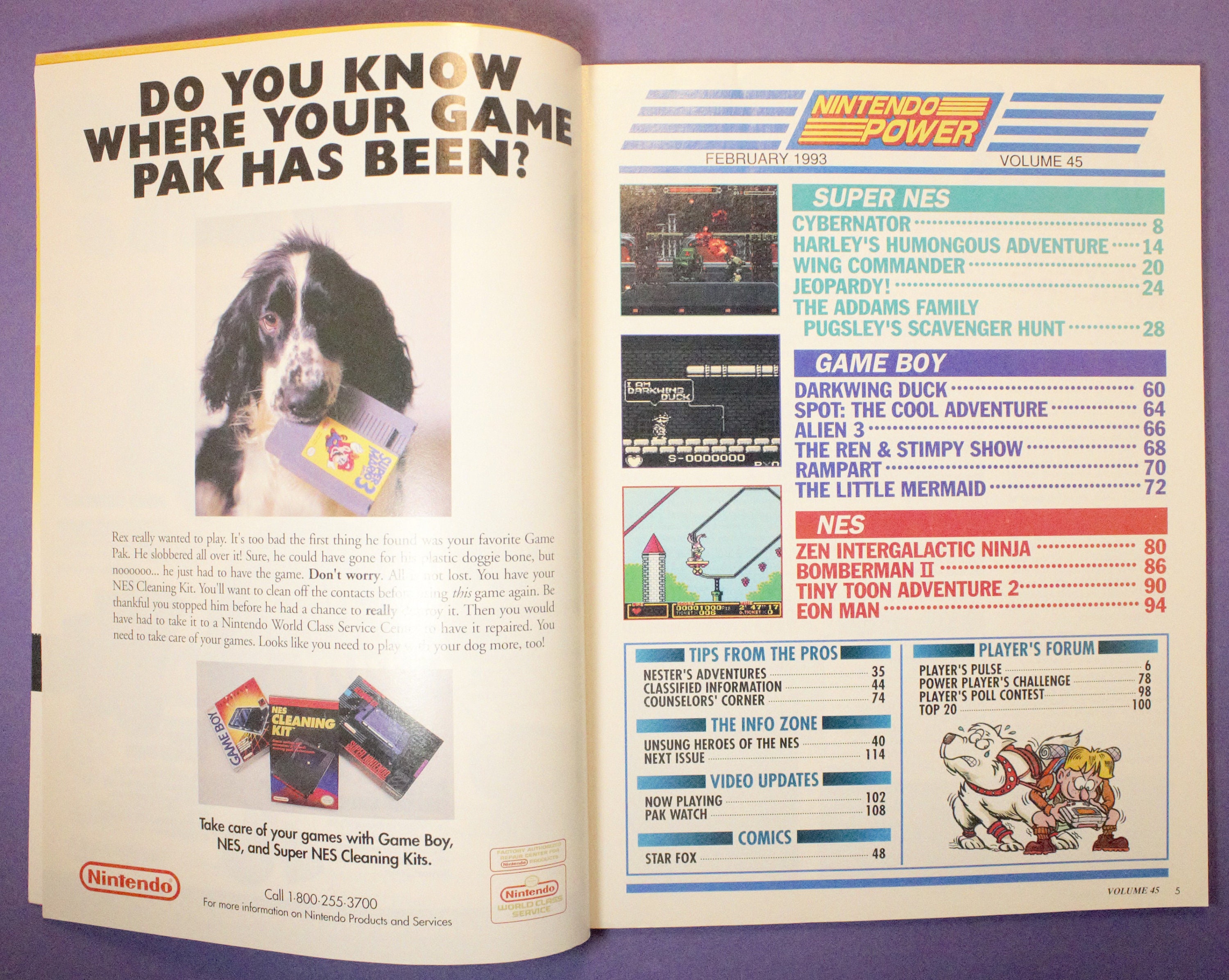 Nintendo Power 1993 Issue Pugsley's Scavenger Hunt Wing - Etsy