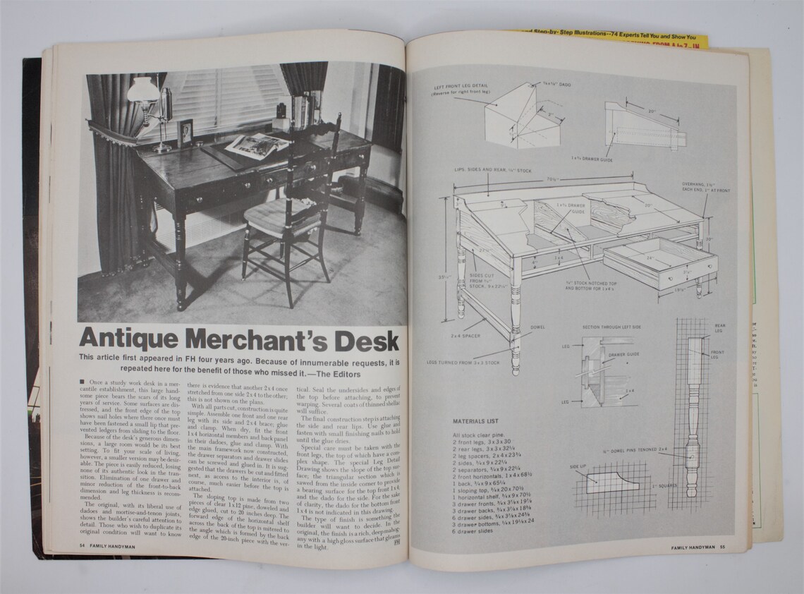 Vintage Handyman Magazine Home Craftsman Woodworking Hobbyist ...