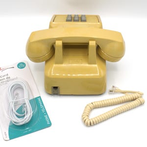 Vintage ITT Telephone Touch-tone Button Phone Dark Beige and Gray Bell ...