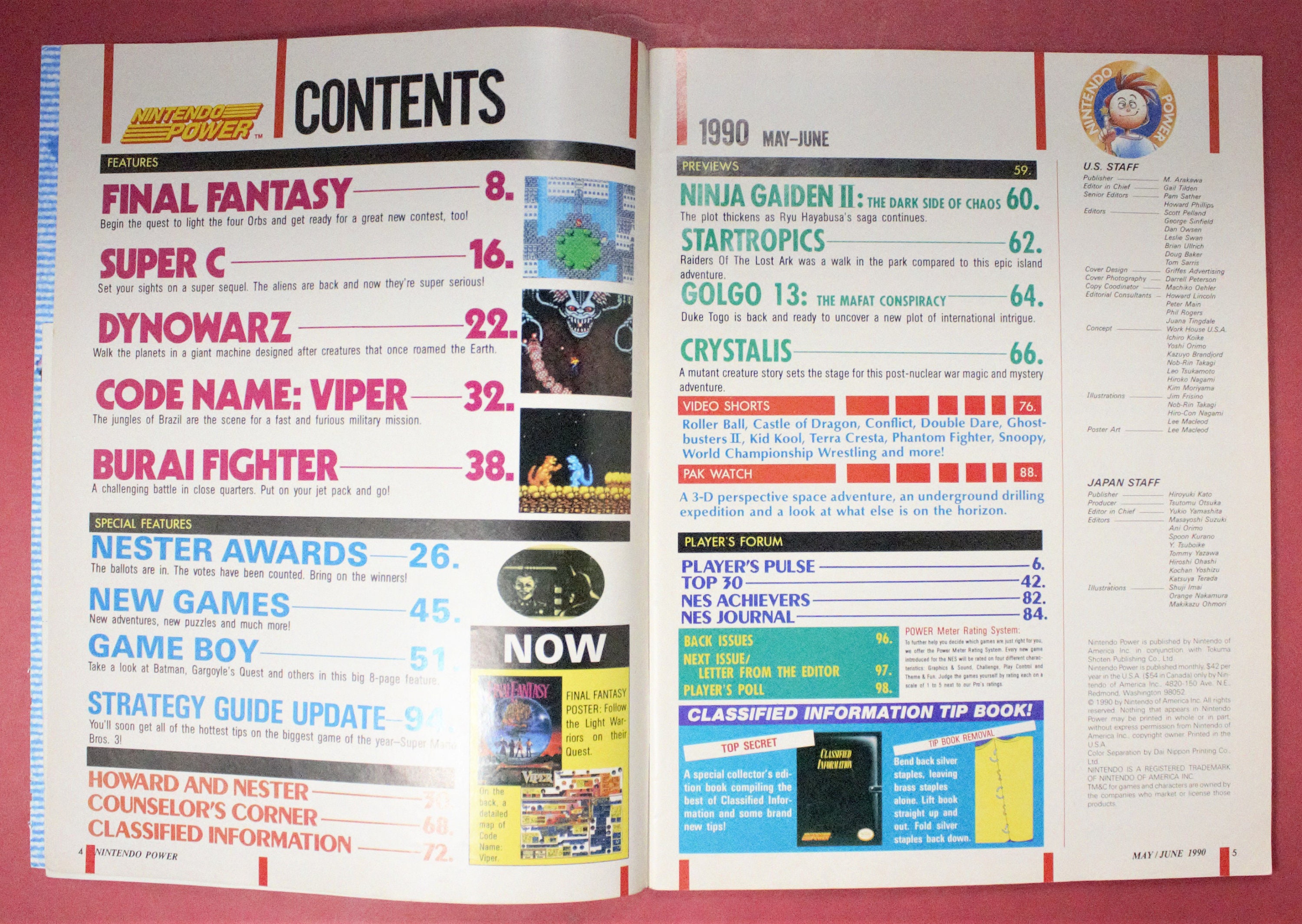 Nintendo Power 1990 Issue Super Contra Batman Final Fantasy - Etsy