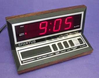 Spartus Digital Alarm Clock - Etsy