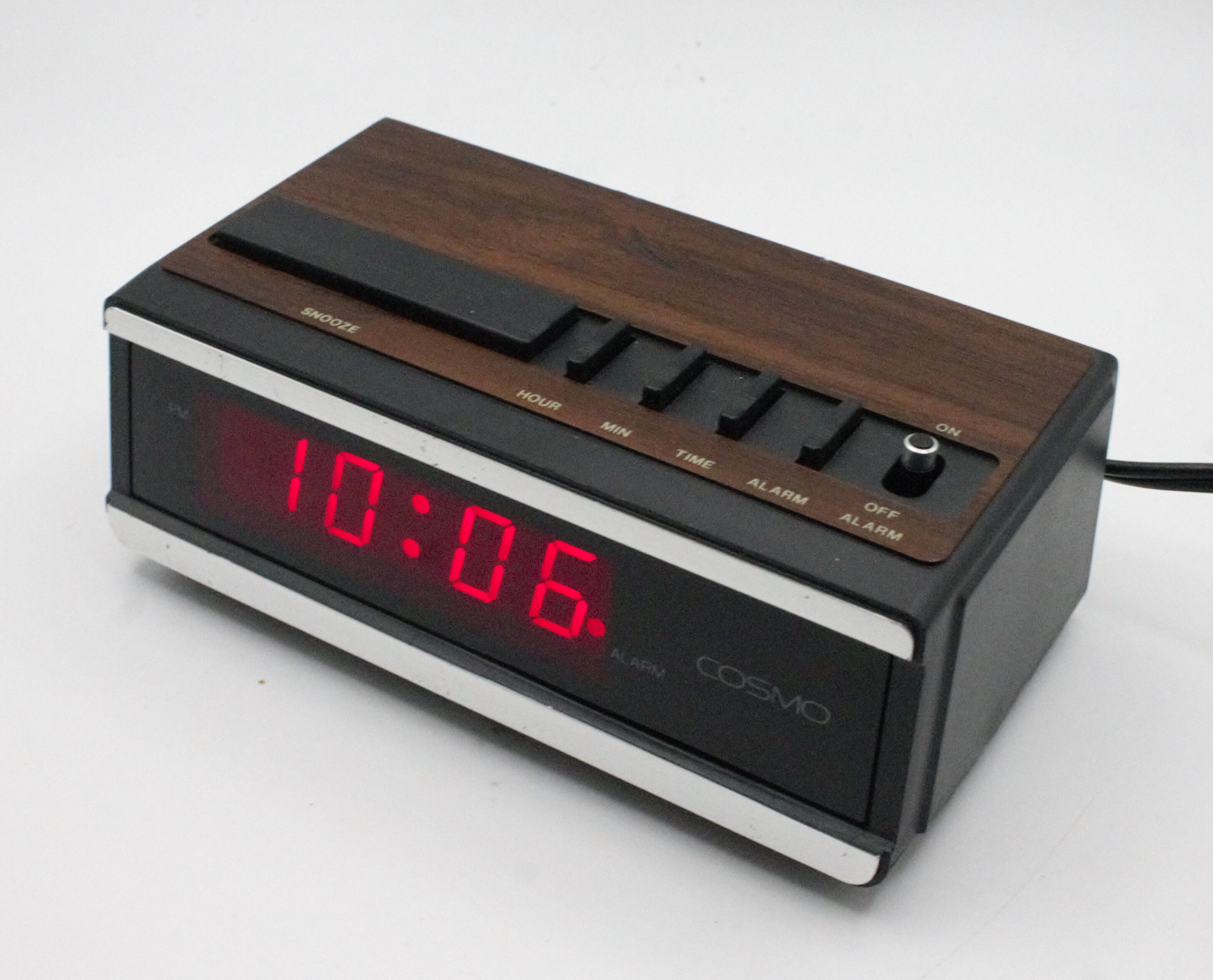 Vintage Digital Alarm Clock Red LED Light Time Display - Etsy