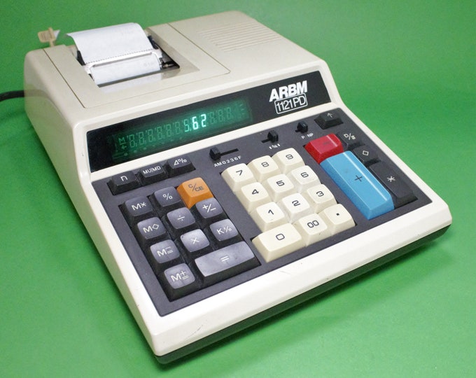 Vintage Adding Machine Calculator Paper Roll Ink Printer Printout ...