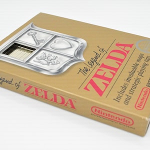 Vintage Zelda Nintendo Game Gold Cartridge in Box Original Complete NES ...