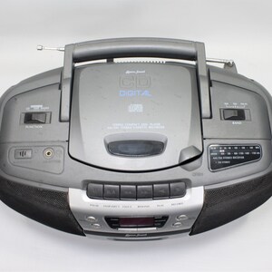 Vintage Boombox CD Cassette Tape Player Recorder Portable - Etsy