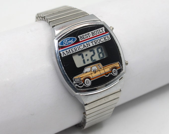 Vintage 1980s Ford Truck Digital Watch Best Built American Trucks F-150 ...