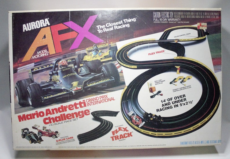 Vintage 1979 Slot Car Racing Set Mario Andretti Grand Prix AFX - Etsy