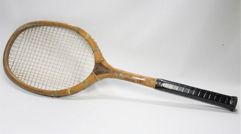 Antique 1920s Tennis Racket Wooden Live Wilson Conqueror in - Etsy