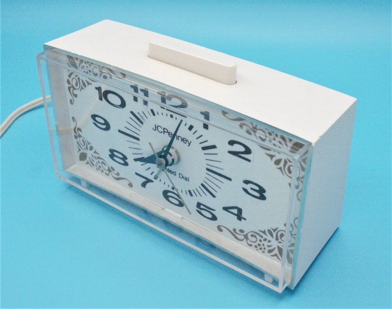 Vintage Mid-century Mod Alarm Clock Lighted Dial Electric - Etsy