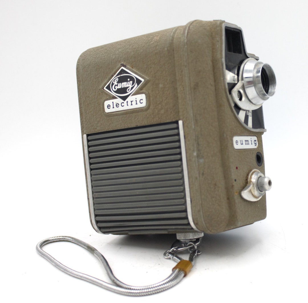 Vintage 8mm Movie Camera Electronic Spool Roll Film Steel Art Deco ...