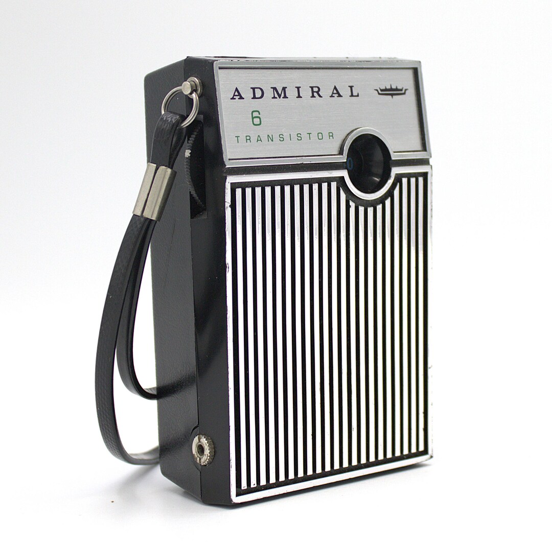 Vintage Admiral 6 Transistor Radio AM Receiver Mini Pocket Tuner Black ...