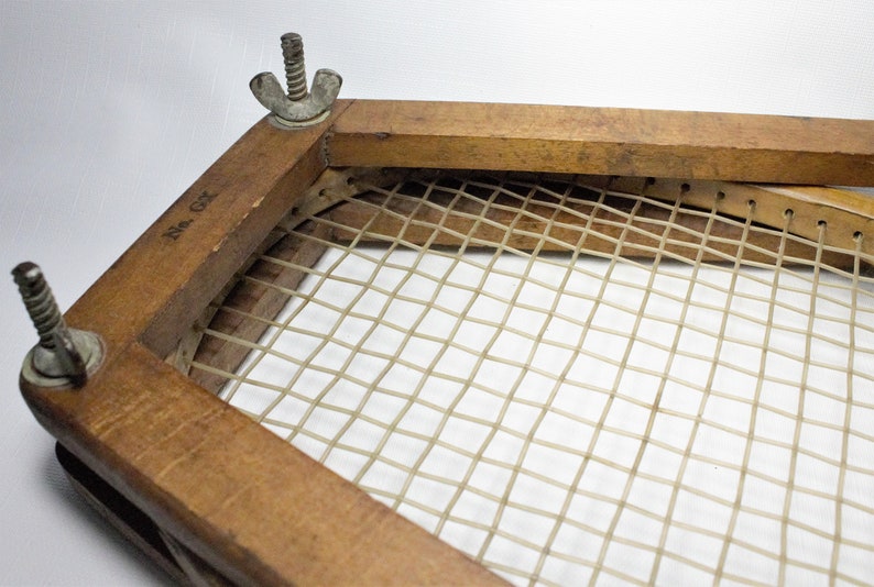 Antique 1920s Tennis Racket Wooden Live Wilson Conqueror in - Etsy