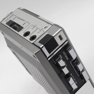 Vintage 1980s Cassette Tape Audio Recorder Built in Microphone and ...