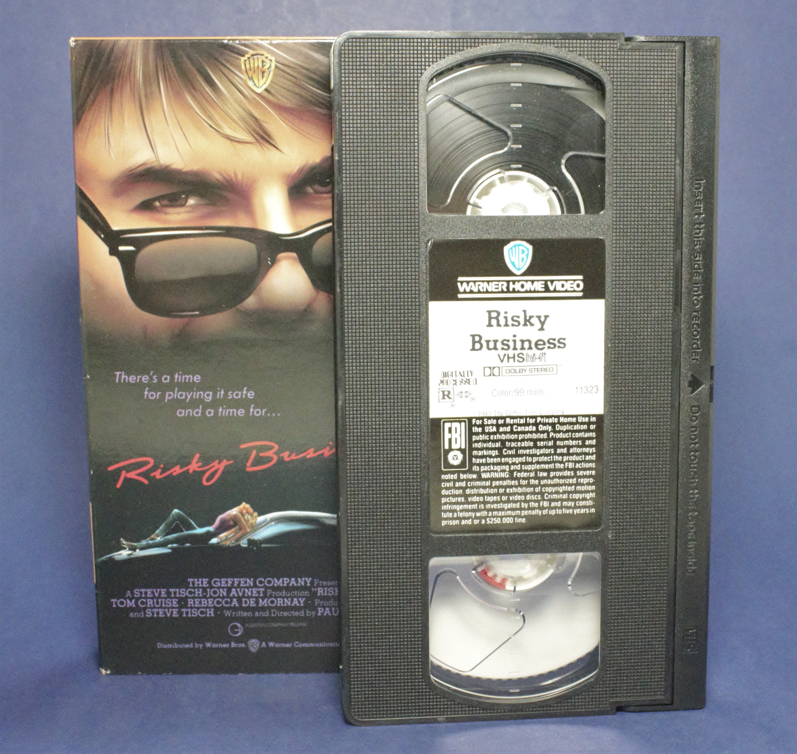 Vintage 1980s VHS Risky Business Tom Cruise Movie WB Geffen 1983 VCR ...