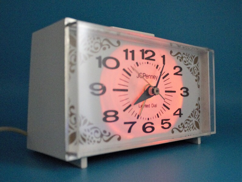 Vintage Mid-century Mod Alarm Clock Lighted Dial Electric - Etsy