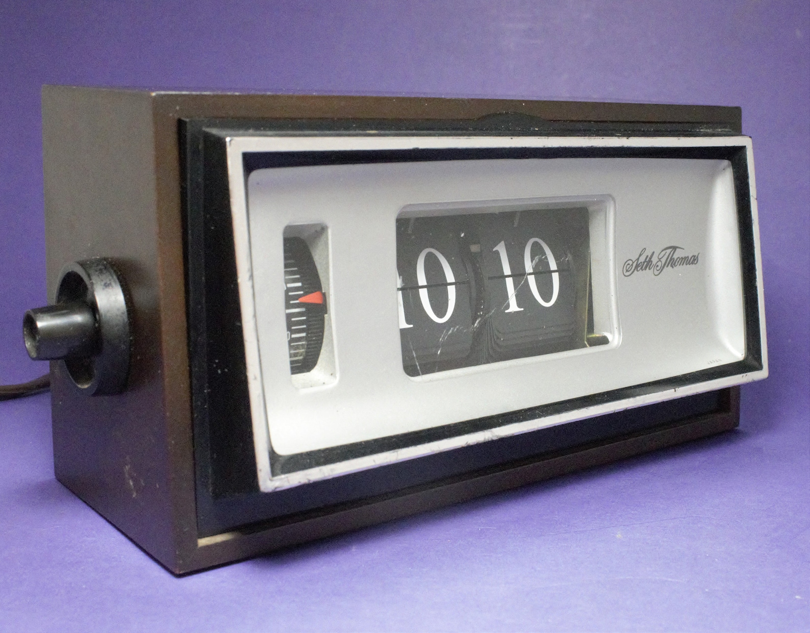 Vintage 70s Flip Clock Alarm Lighted Display Real Wood Case - Etsy