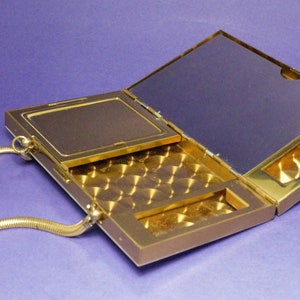 Vintage 1950s Clutch Makeup Case Compact Brass Abalone Pearl - Etsy