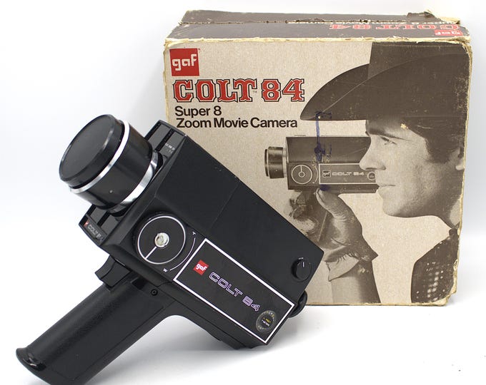 Vintage Colt 84 Movie Camera Gaf 8mm Film Video Recorder Pistol Grip ...