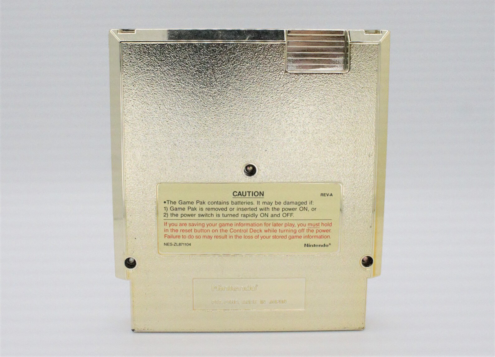 Vintage Zelda Nintendo Game Gold Cartridge in Box Original Complete NES ...