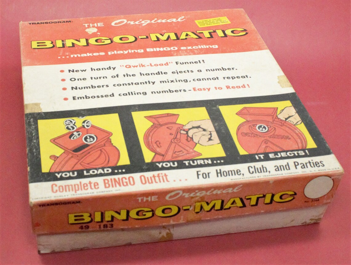 Vintage 1960s Bingo-matic Party Gold Medal Bingo Game Machine - Etsy