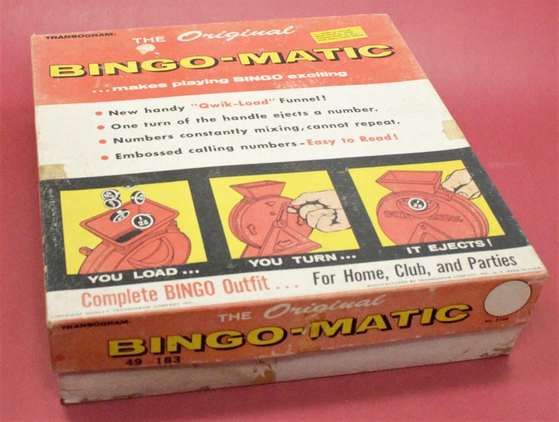 Vintage 1960s Bingo-matic Party Gold Medal Bingo Game Machine - Etsy