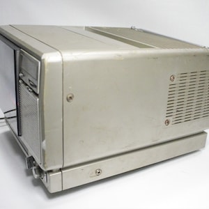 Vintage 5" Color TV Radio Portable Mini Glass Tube Television Am-fm ...