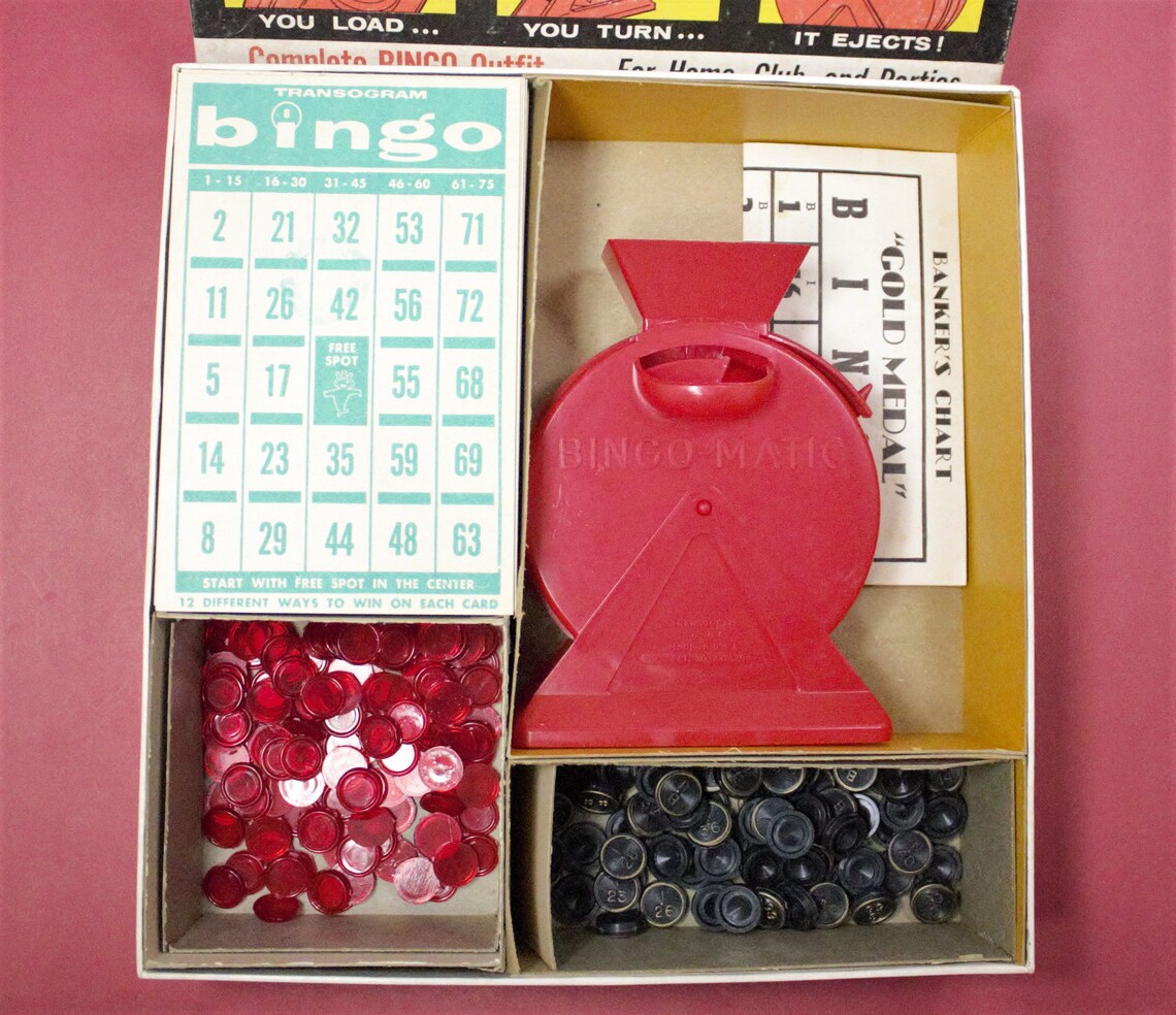 Vintage 1960s Bingo-matic Party Gold Medal Bingo Game Machine - Etsy