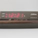 Vintage 1980s Digital Alarm Clock Woodgrain Red LED Lighted Time ...