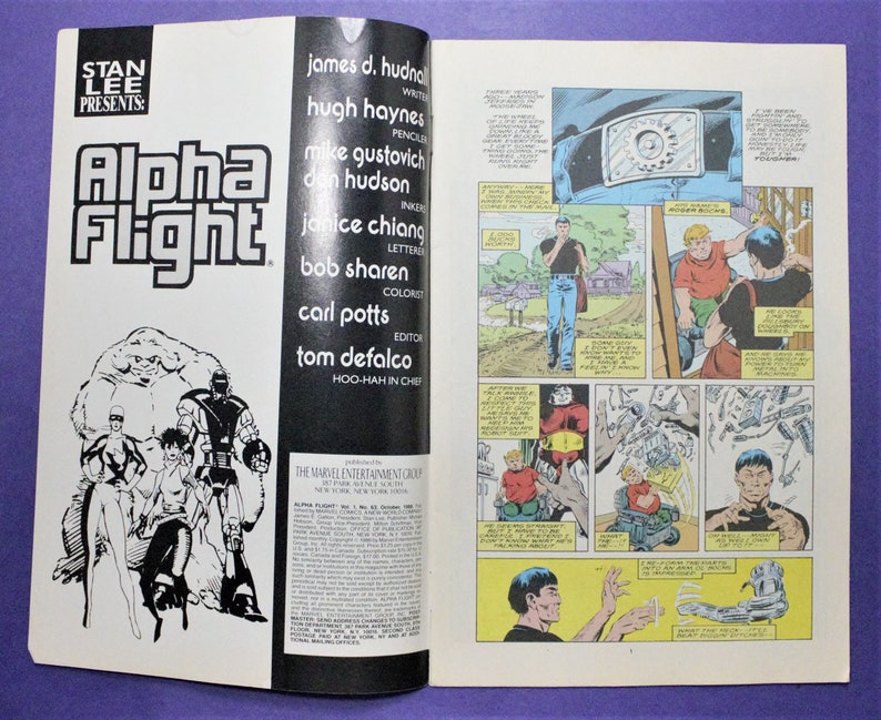 Vintage 1988 Alpha Flight Comic Book 1ssue 63 BOX Vs the US - Etsy