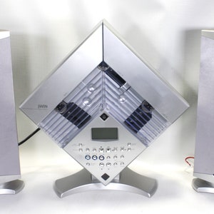 Vintage Home Stereo System 3-disc CD Player AM/FM Radio Receiver Blue ...