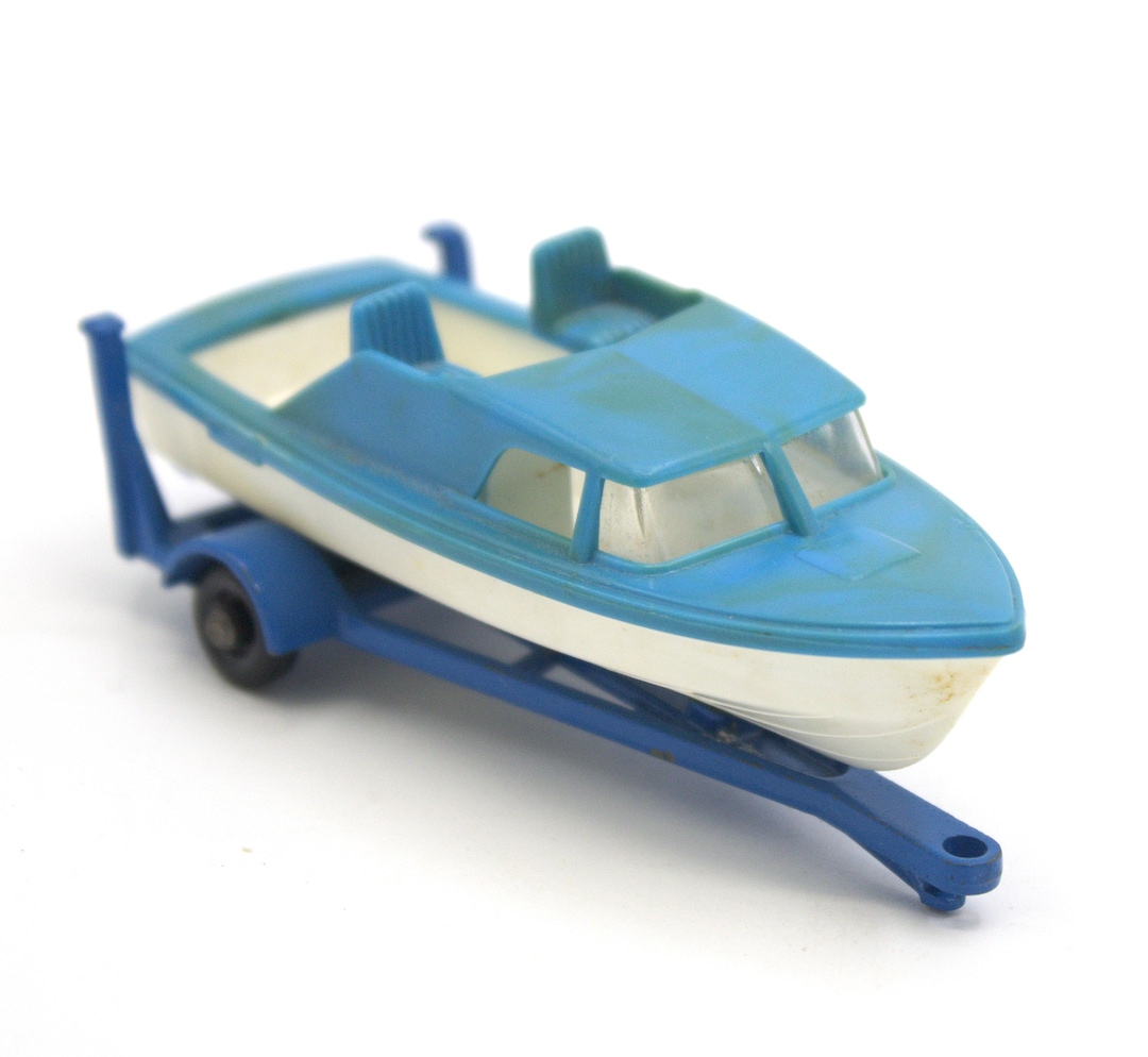 Vintage 1960s Matchbox Boat With Trailer Series No. 9 Die Cast Metal ...